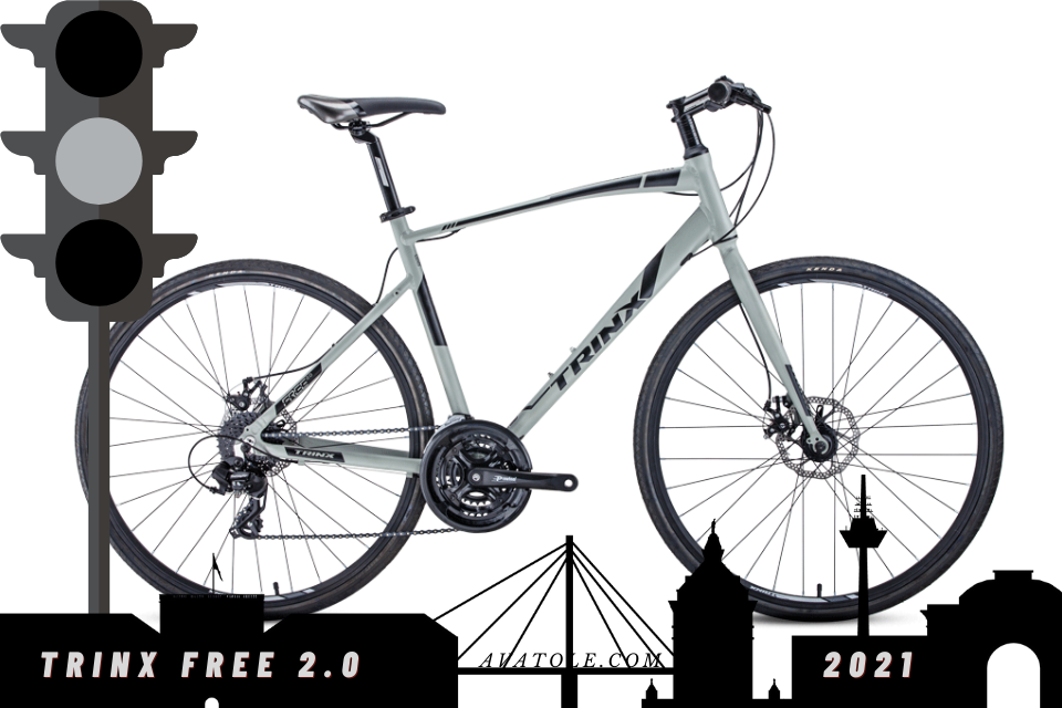 Xe Đạp Đường Trường Trinx Free 2.0 Màu Xám Xanh Dương Đen chính hãng + QUÀ TẶNG | avatole.com